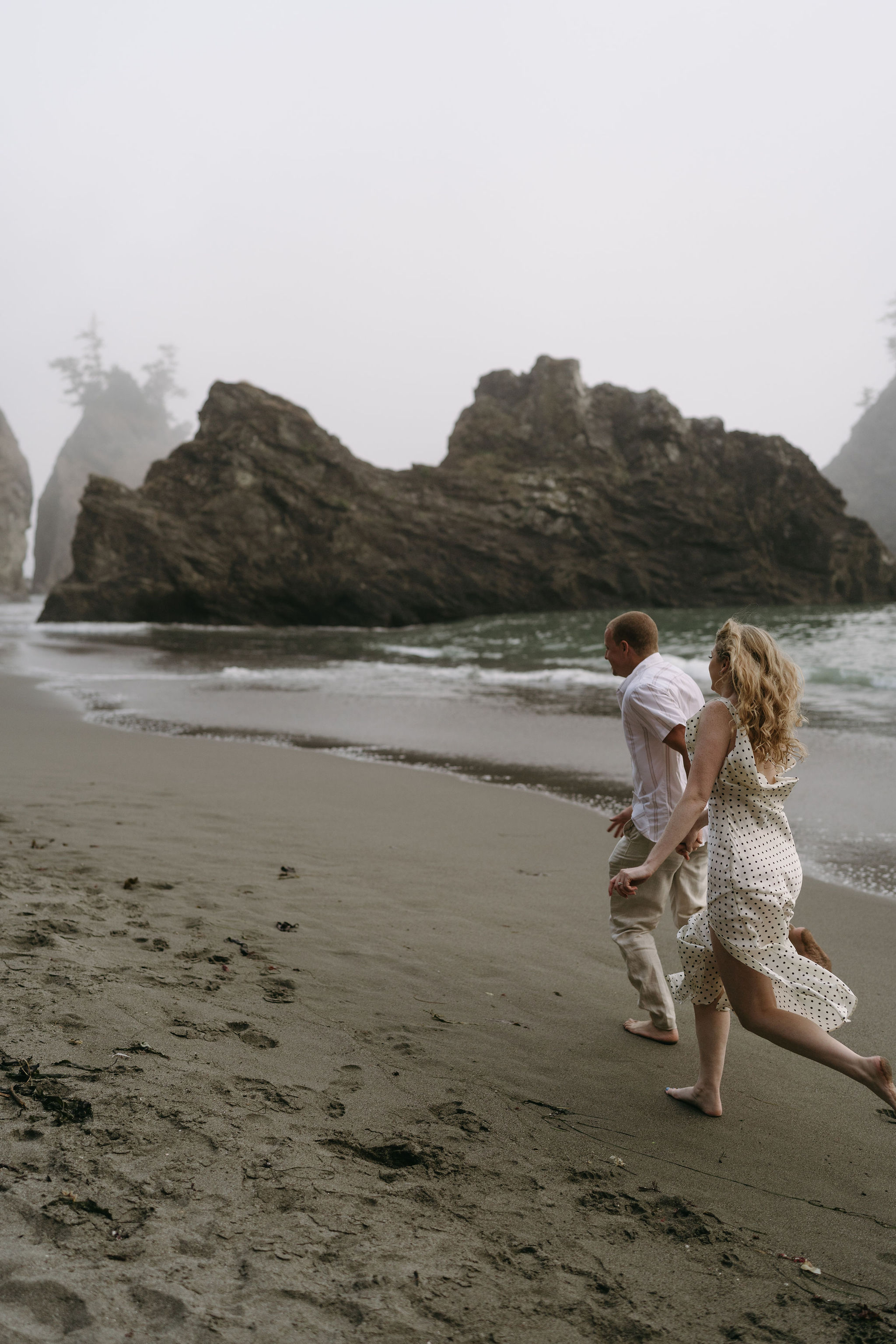 Soulful Oregon Coast Engagement Session at Secret Beach - Sydnee + Bailey