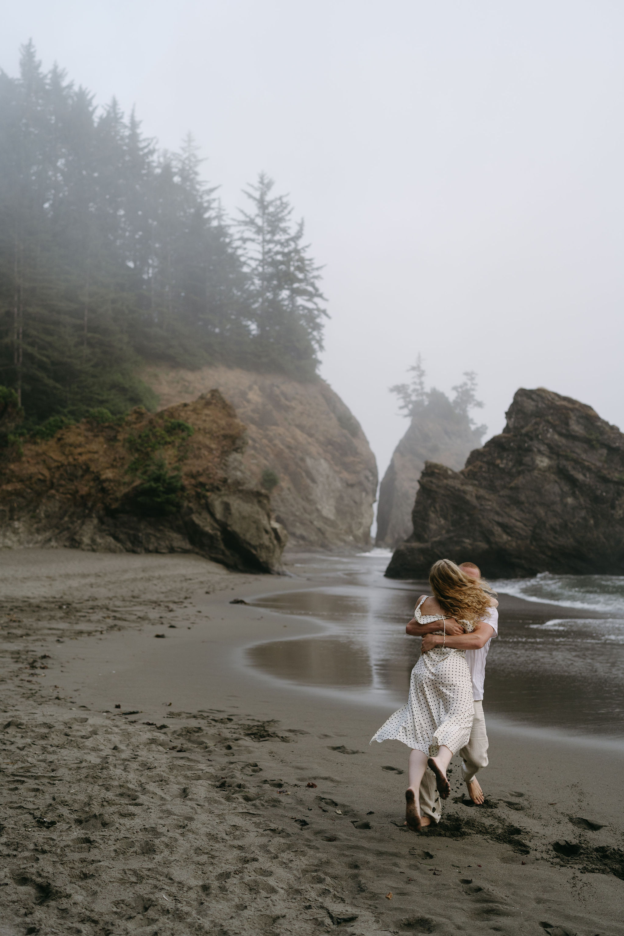 Soulful Oregon Coast Engagement Session at Secret Beach - Sydnee + Bailey